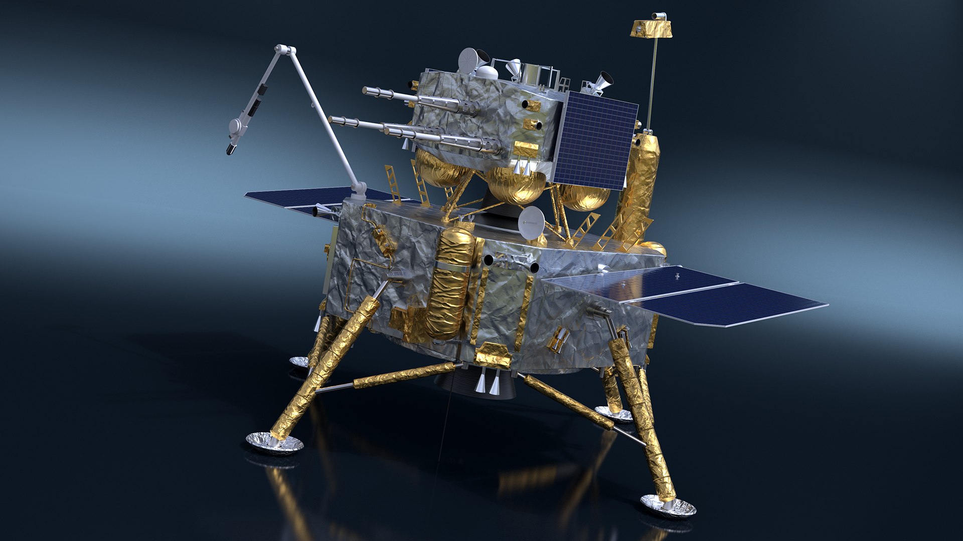 3D Model Of The Change-5 Lunar Lander Model - TurboSquid 2307253