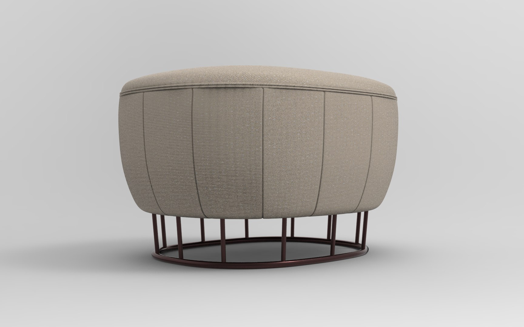 Bard Pouf 3D Model - TurboSquid 2171333