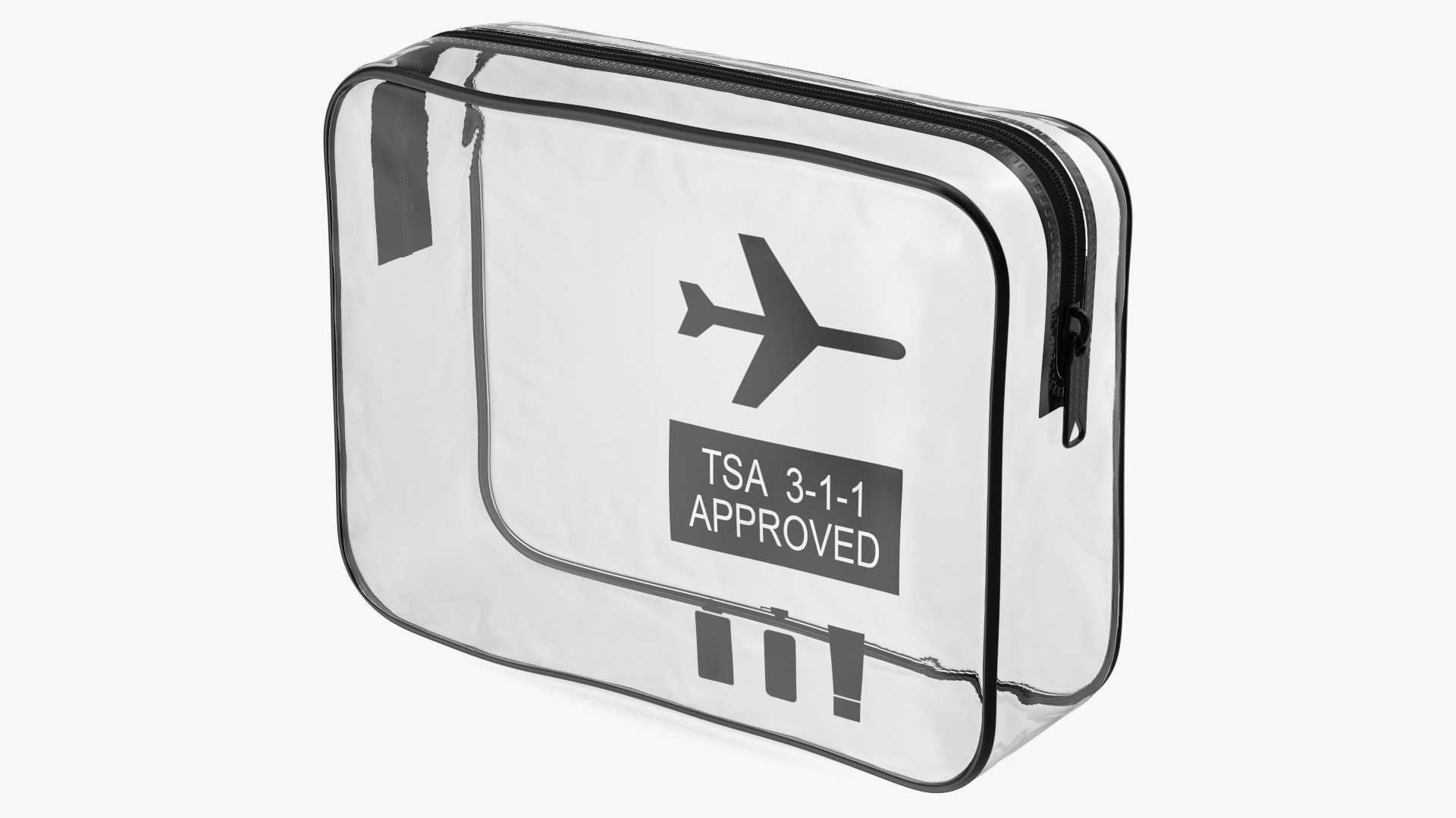 Clear Zip Lock Bag Airline Approved 3D model - TurboSquid 1832601