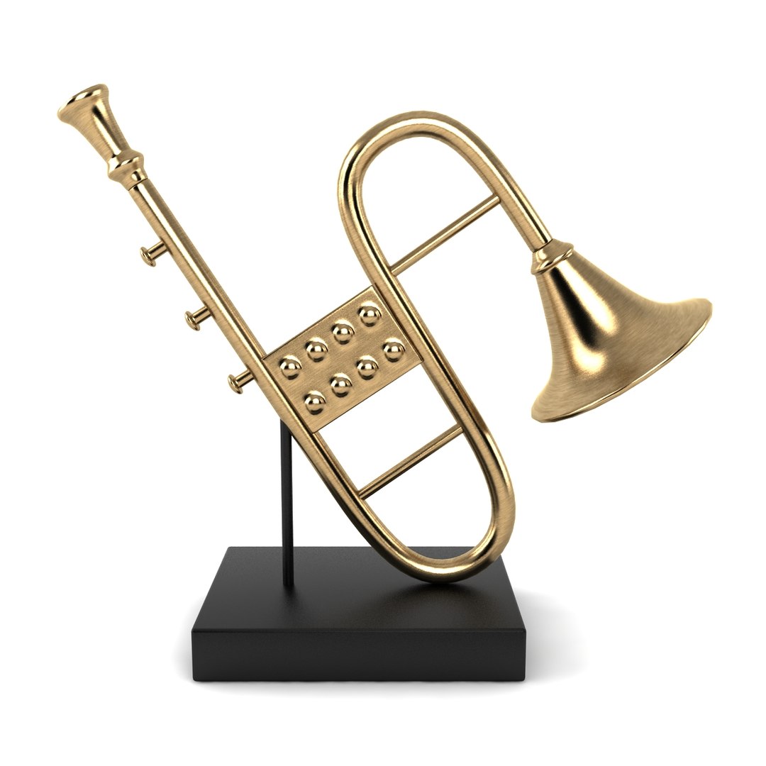 3d musical instrument decoration model