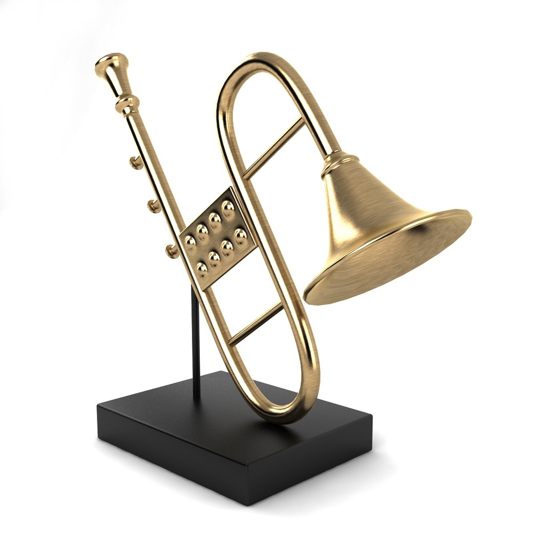 3d musical instrument decoration model