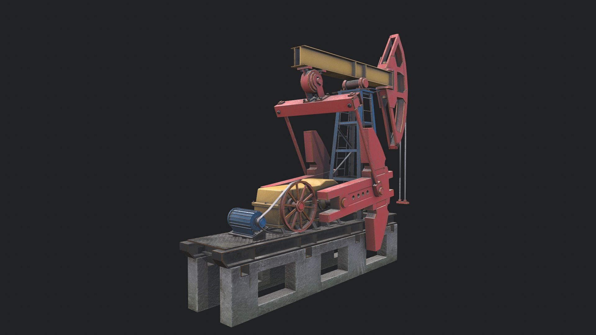3D Oil Pumping Machine - TurboSquid 1753001