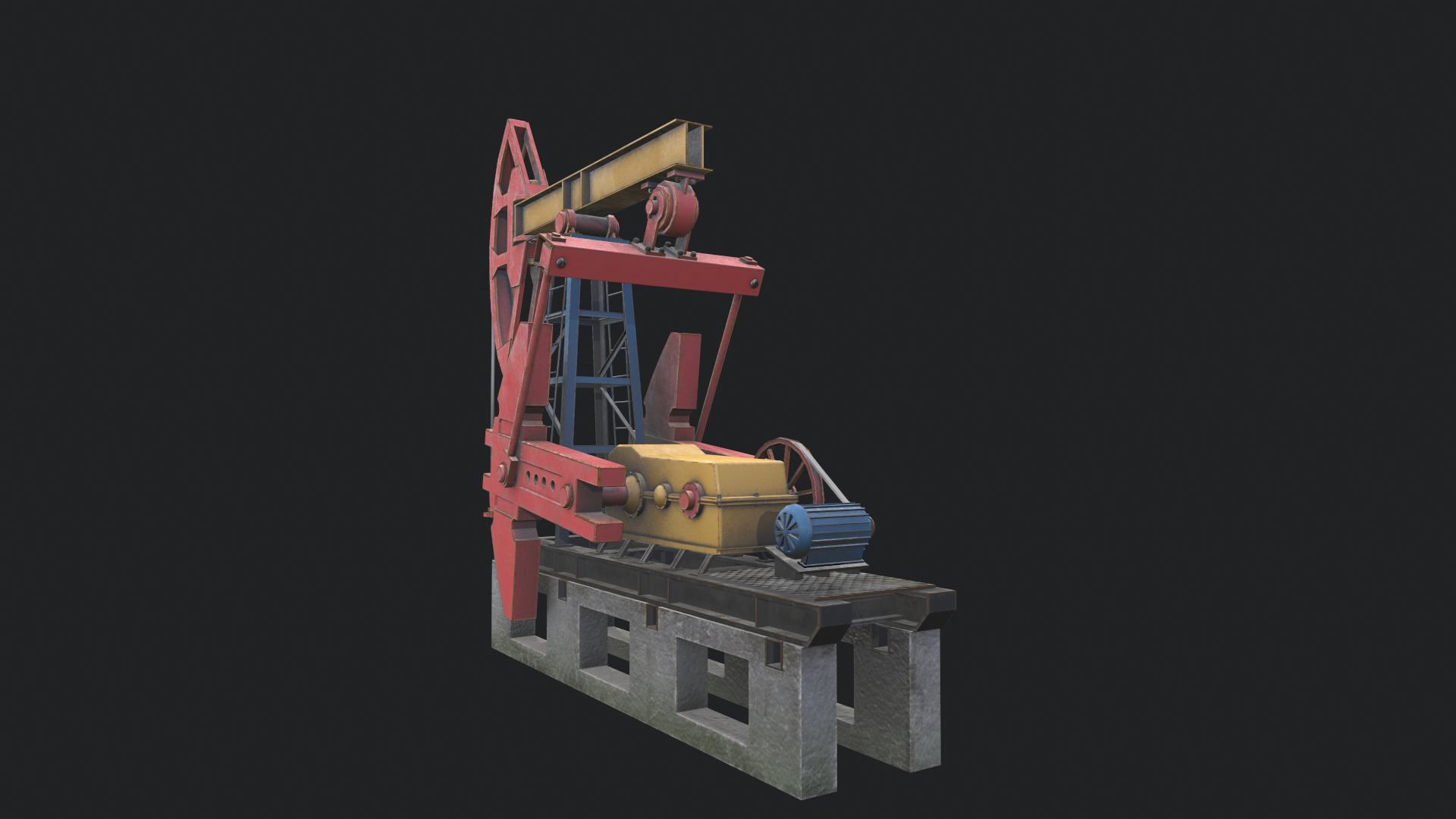 3D Oil pumping machine - TurboSquid 1753001