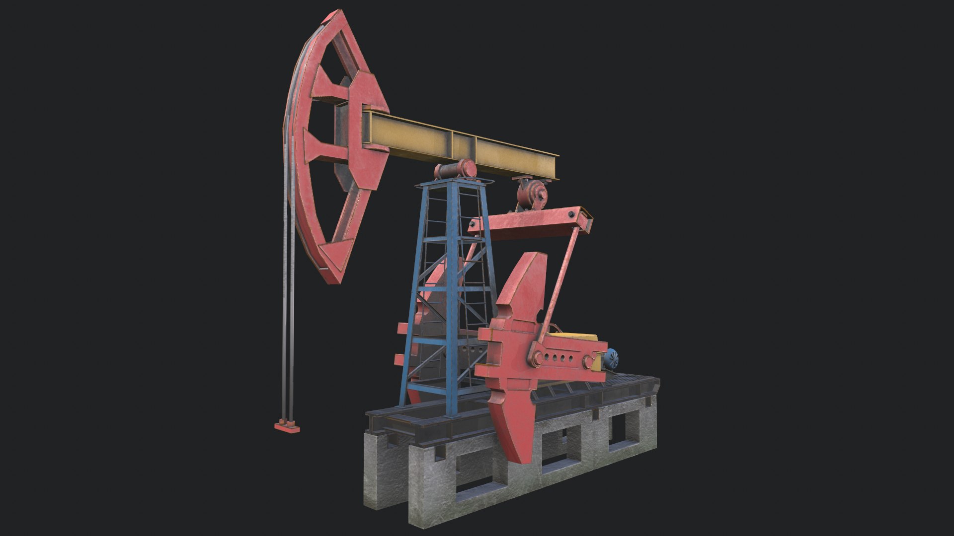 3D Oil Pumping Machine - TurboSquid 1753001