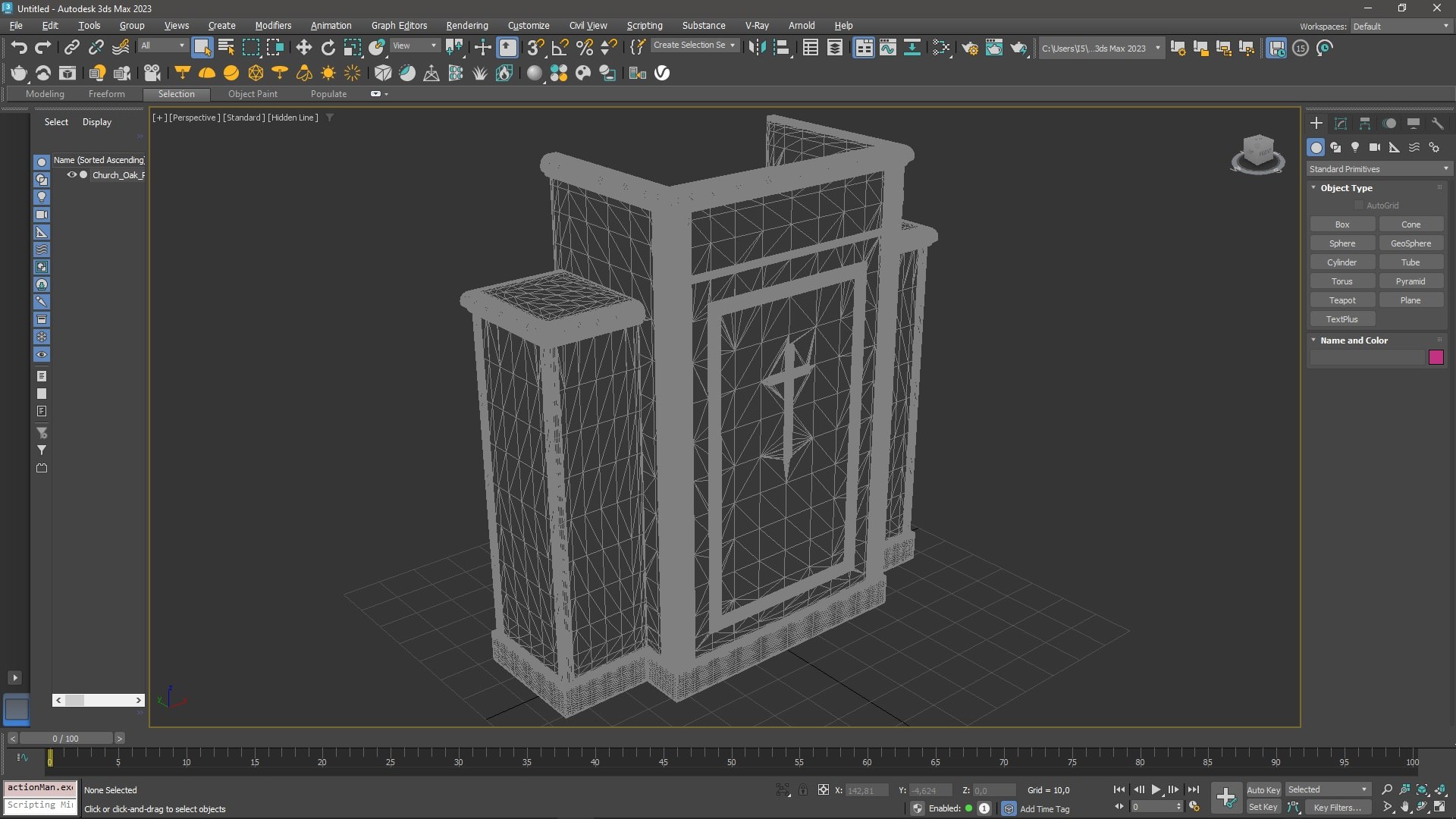 Church Oak Pulpit Light Wood With Cross For 3D Print 3D Model ...