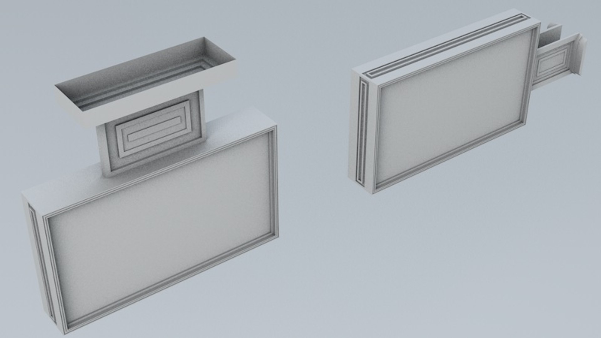 games exit sign 3d obj