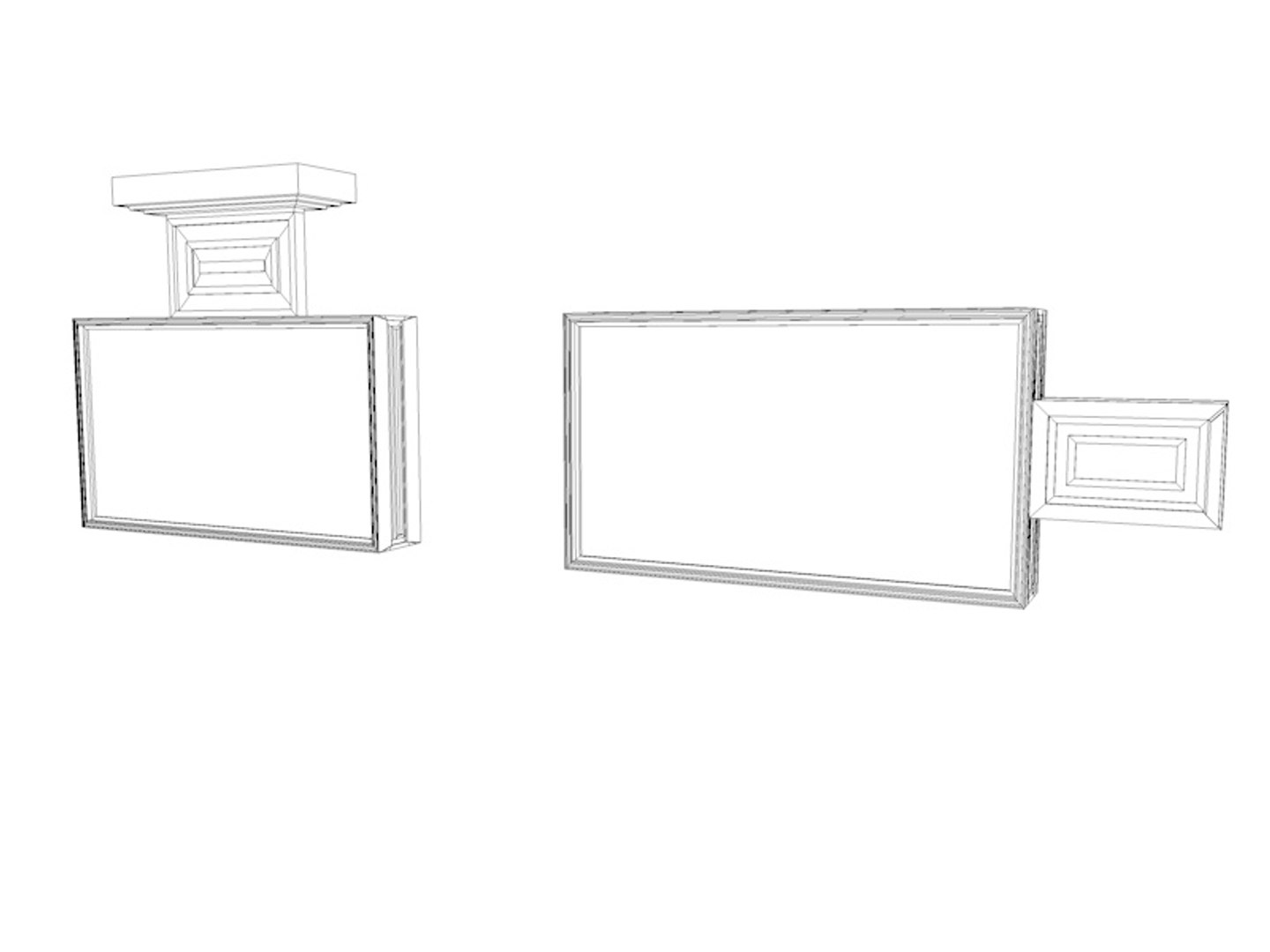 games exit sign 3d obj