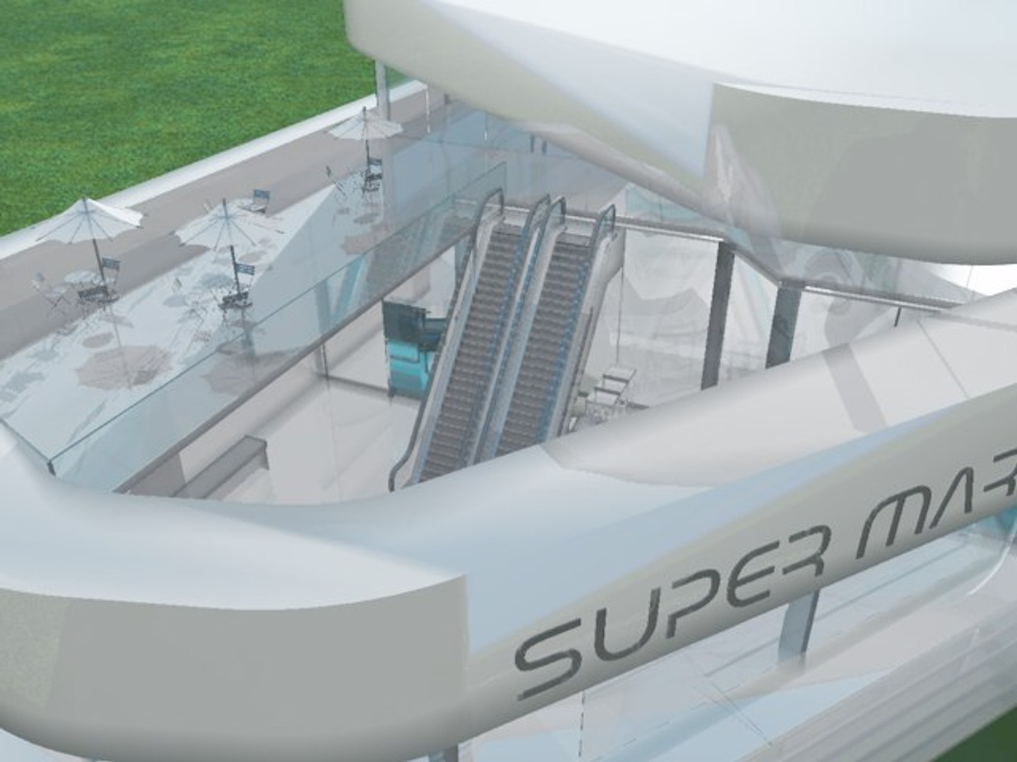 3ds max modern shopping mall