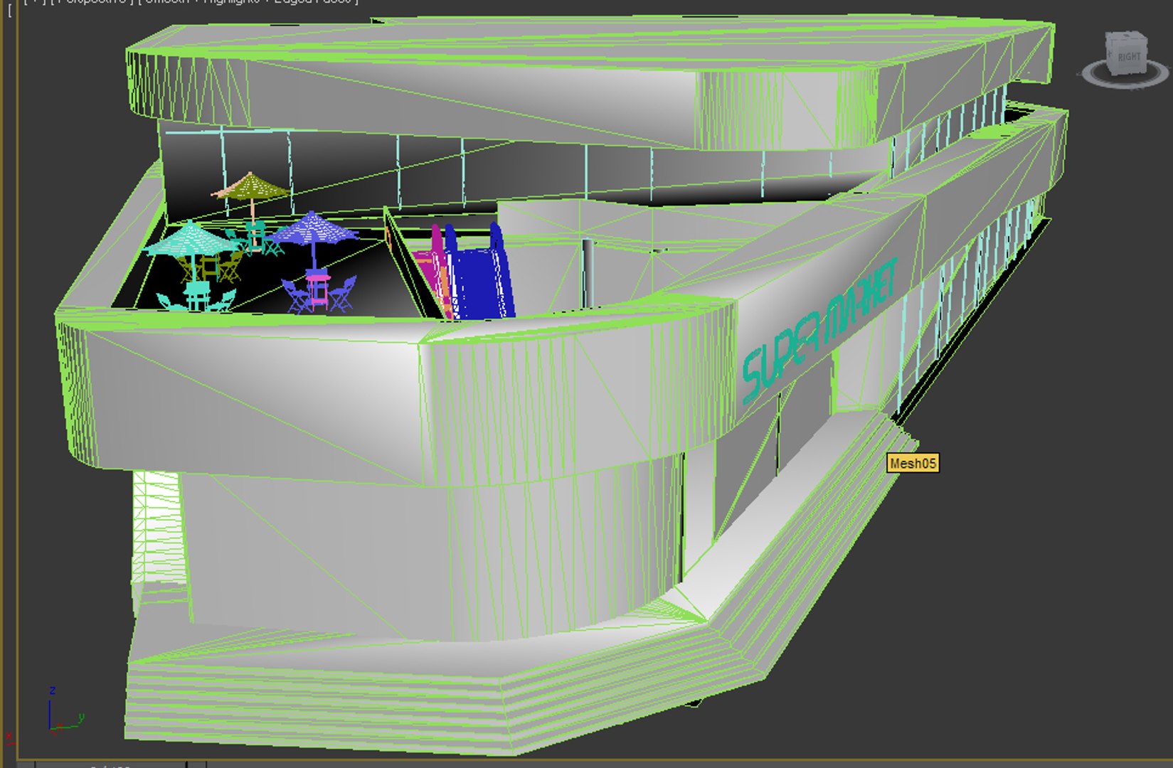3ds max modern shopping mall