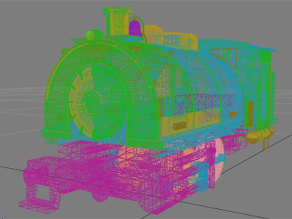 3ds max steam locomotive 0-4-0 dockside