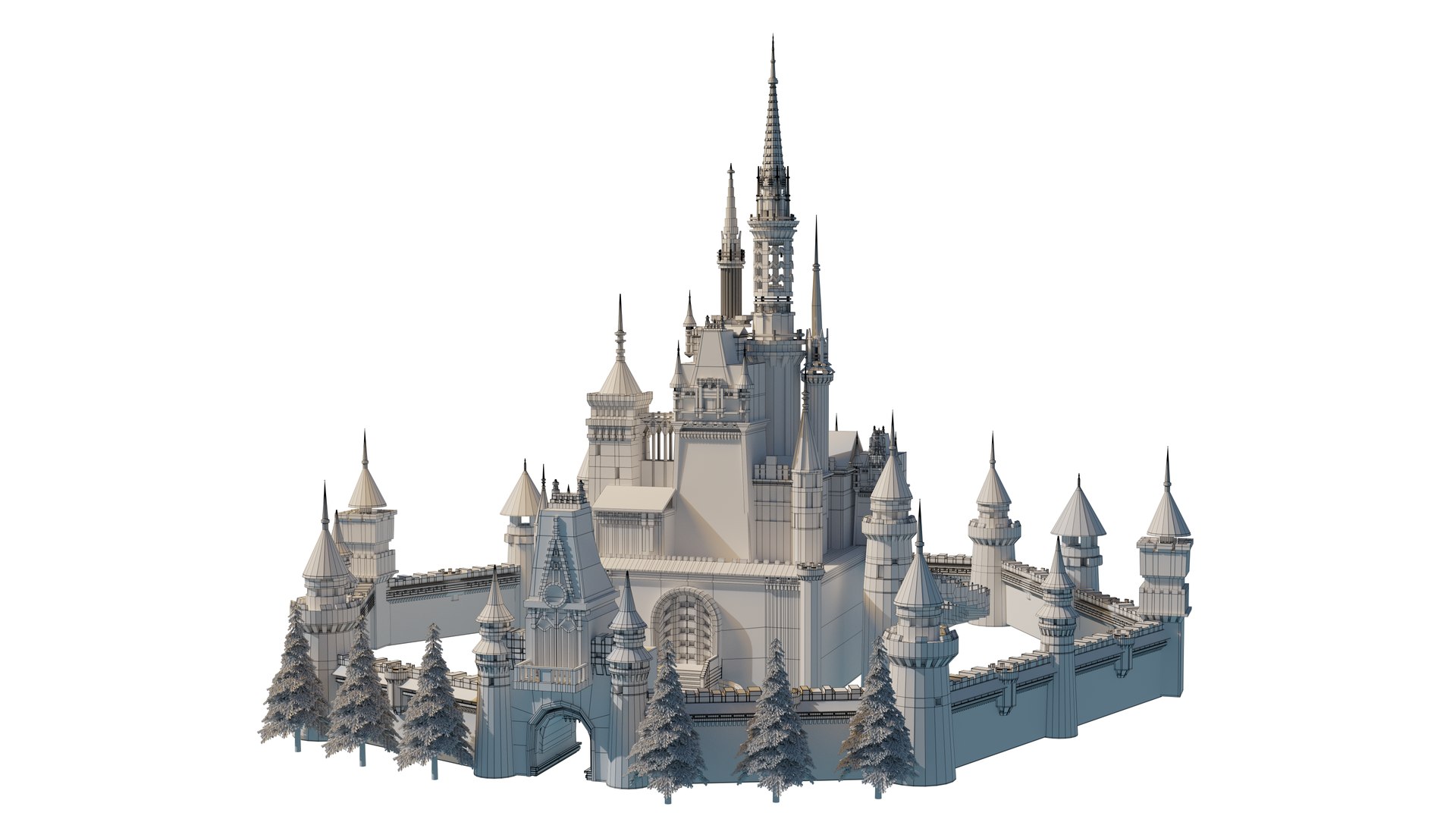Castle Modelled 3D Model - TurboSquid 1442111