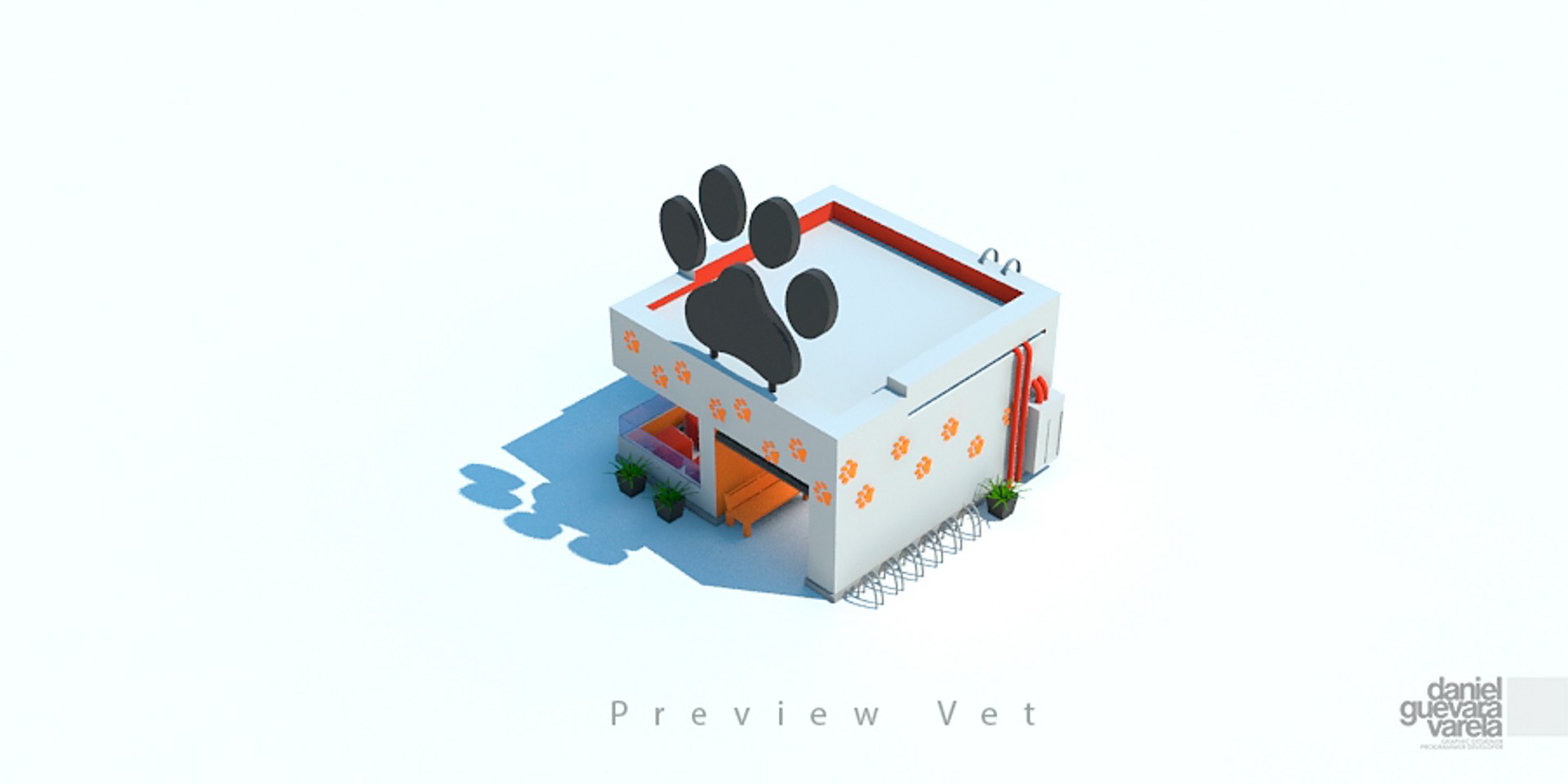 3d Model Veterinary Building