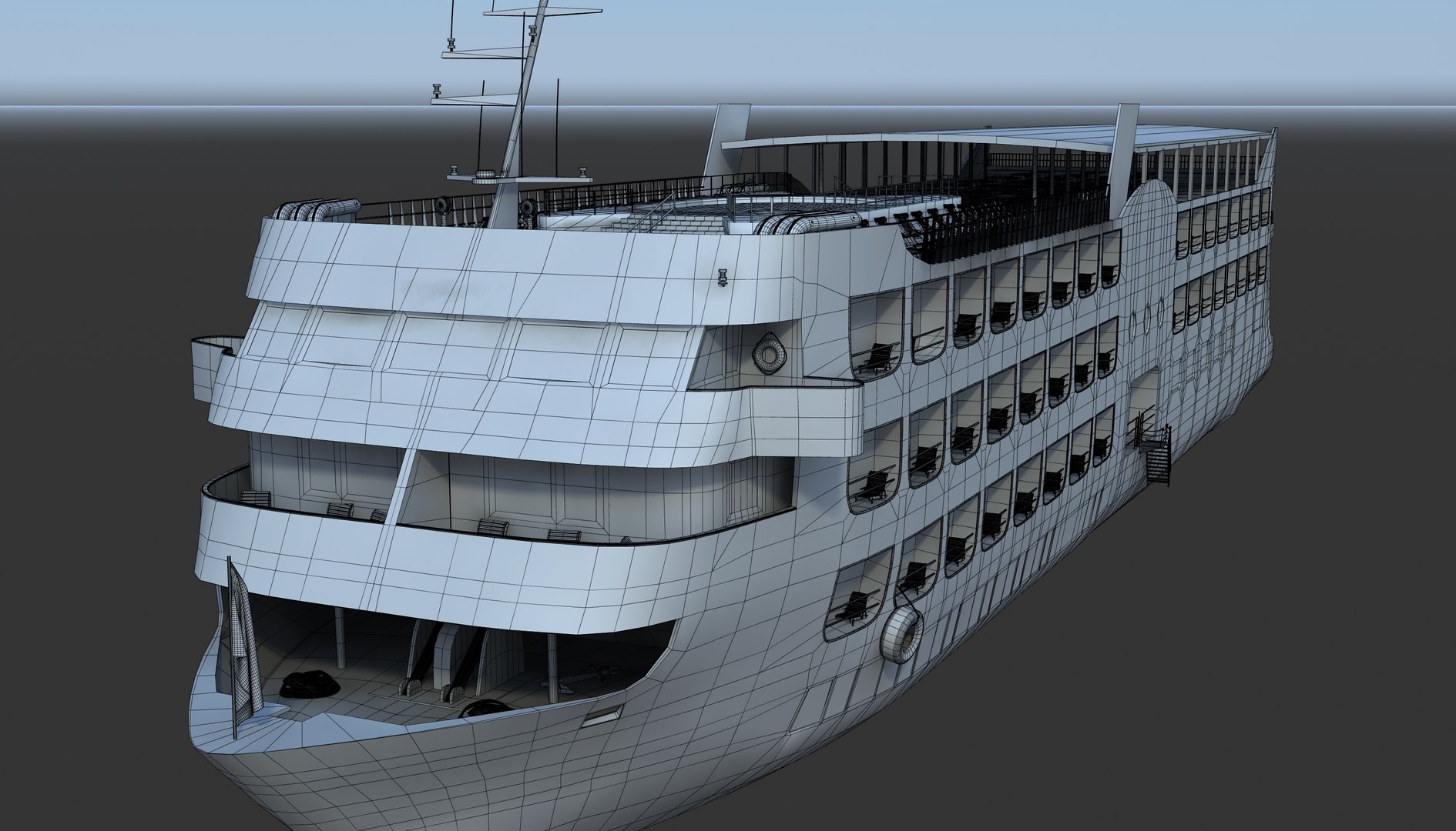 Cruise Ship 3d Model
