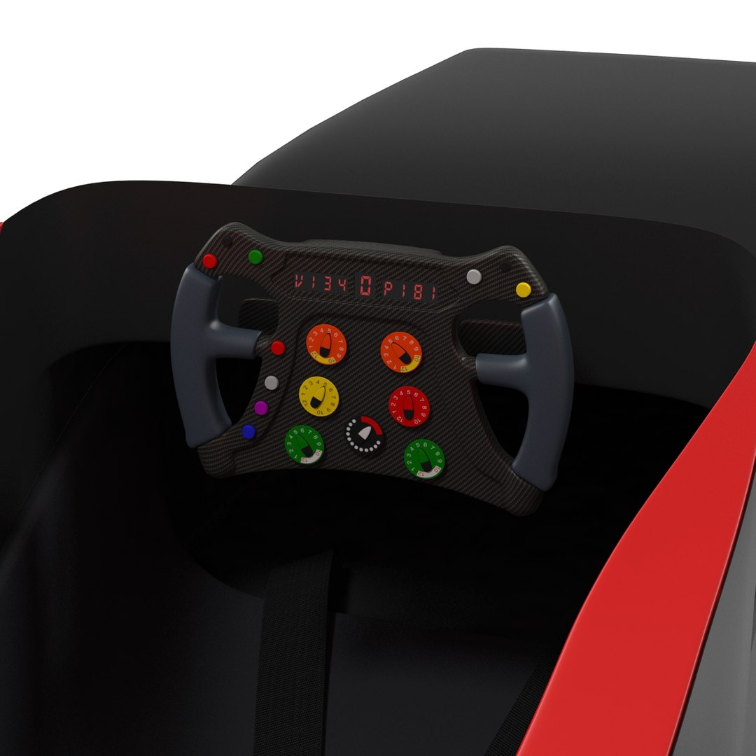 3d model of formula cockpit