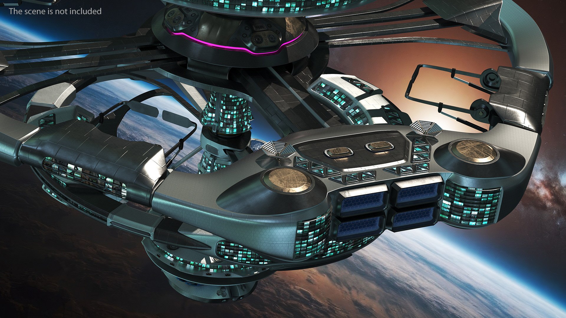 Sci Fi Space Station 3D Model - TurboSquid 2226160