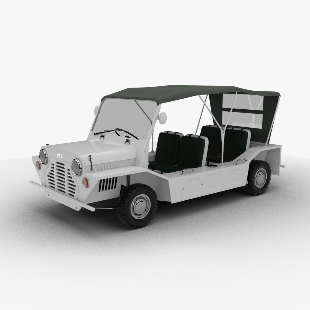 austin mini moke 3d model