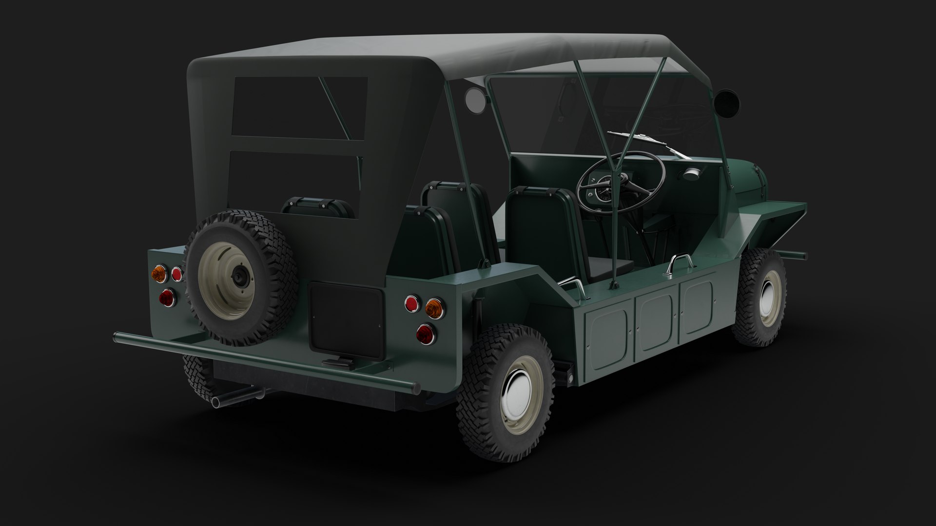 Austin Mini Moke 3d Model