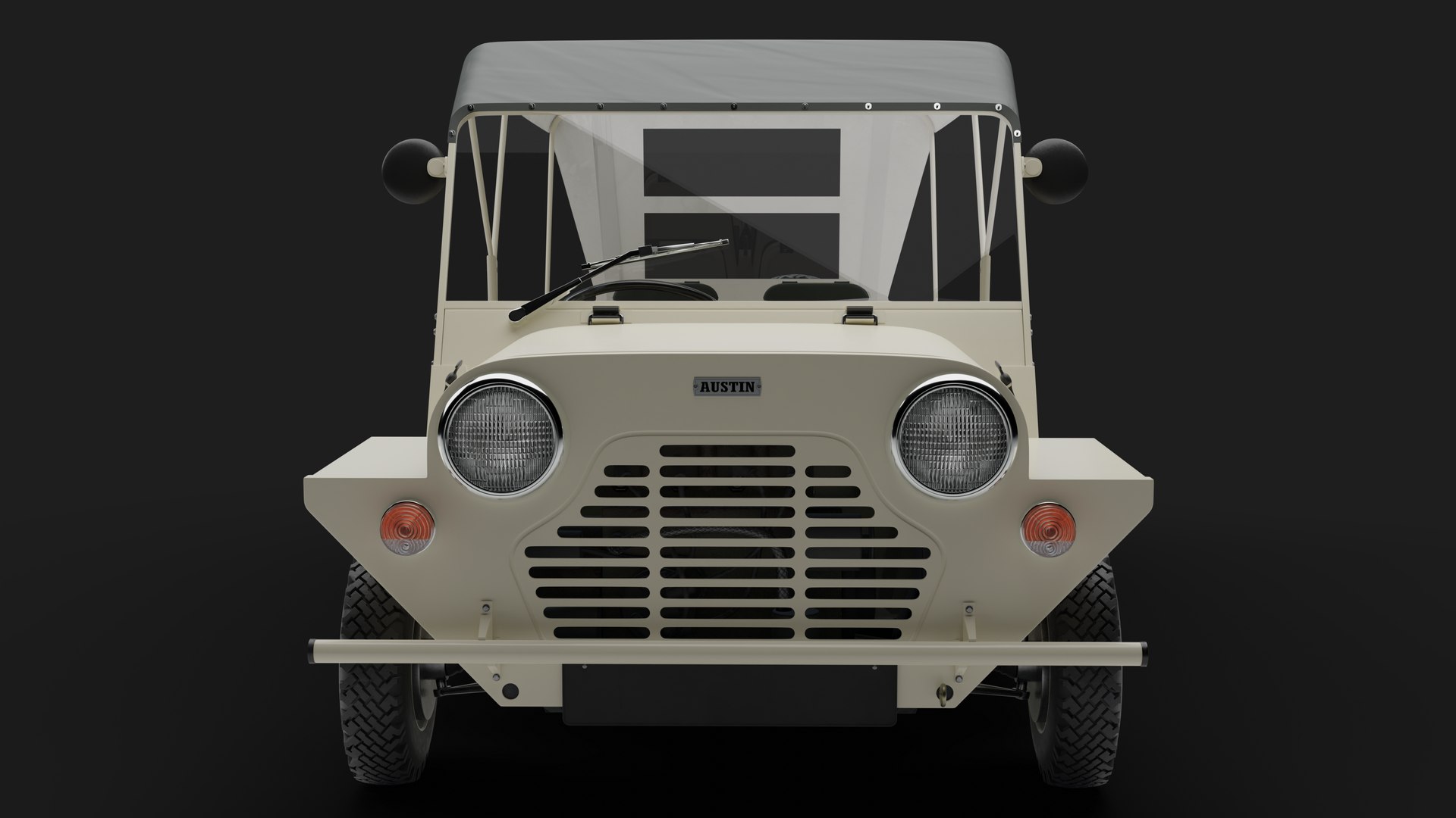 Austin Mini Moke 3d Model