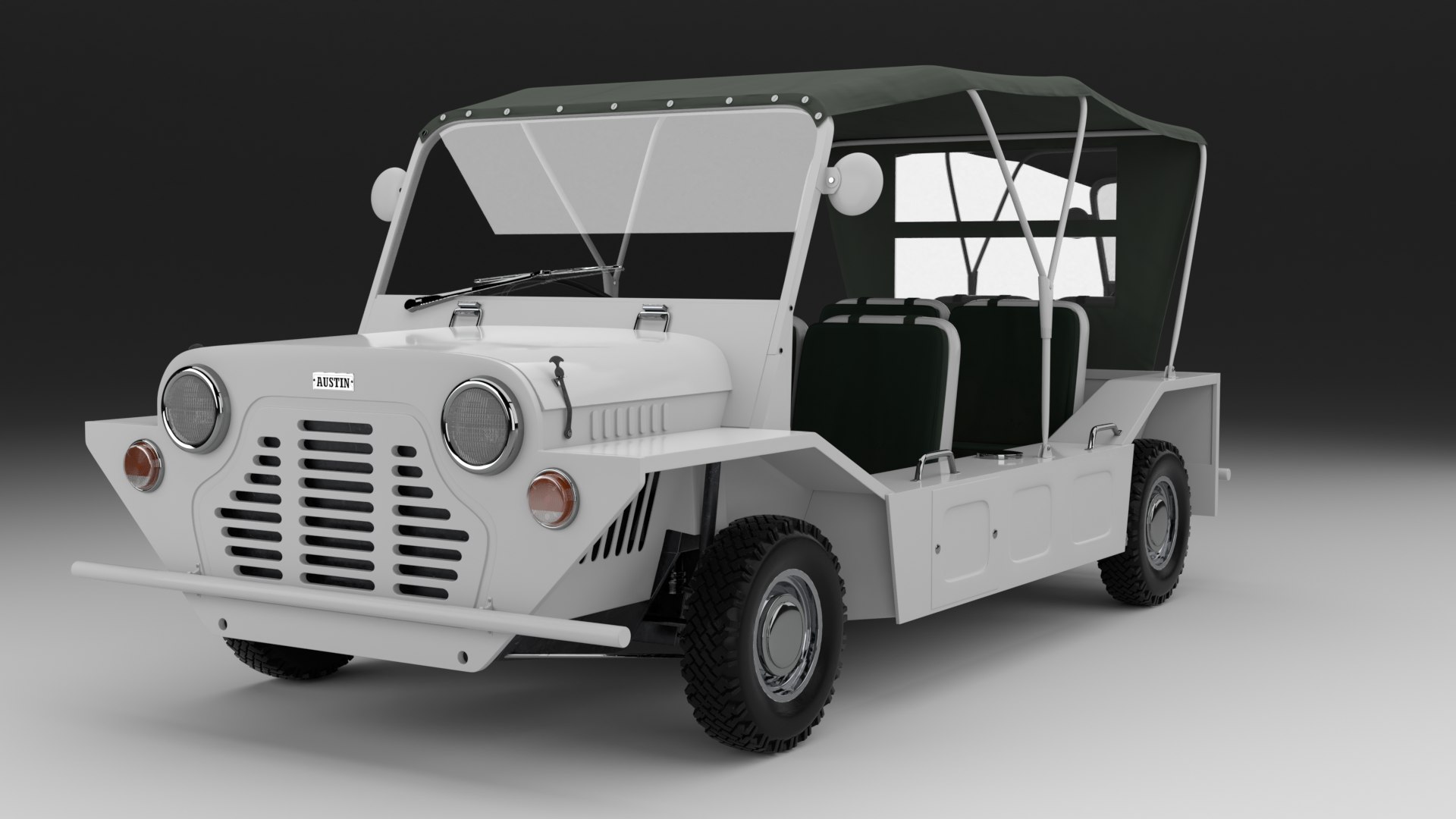 austin mini moke 3d model