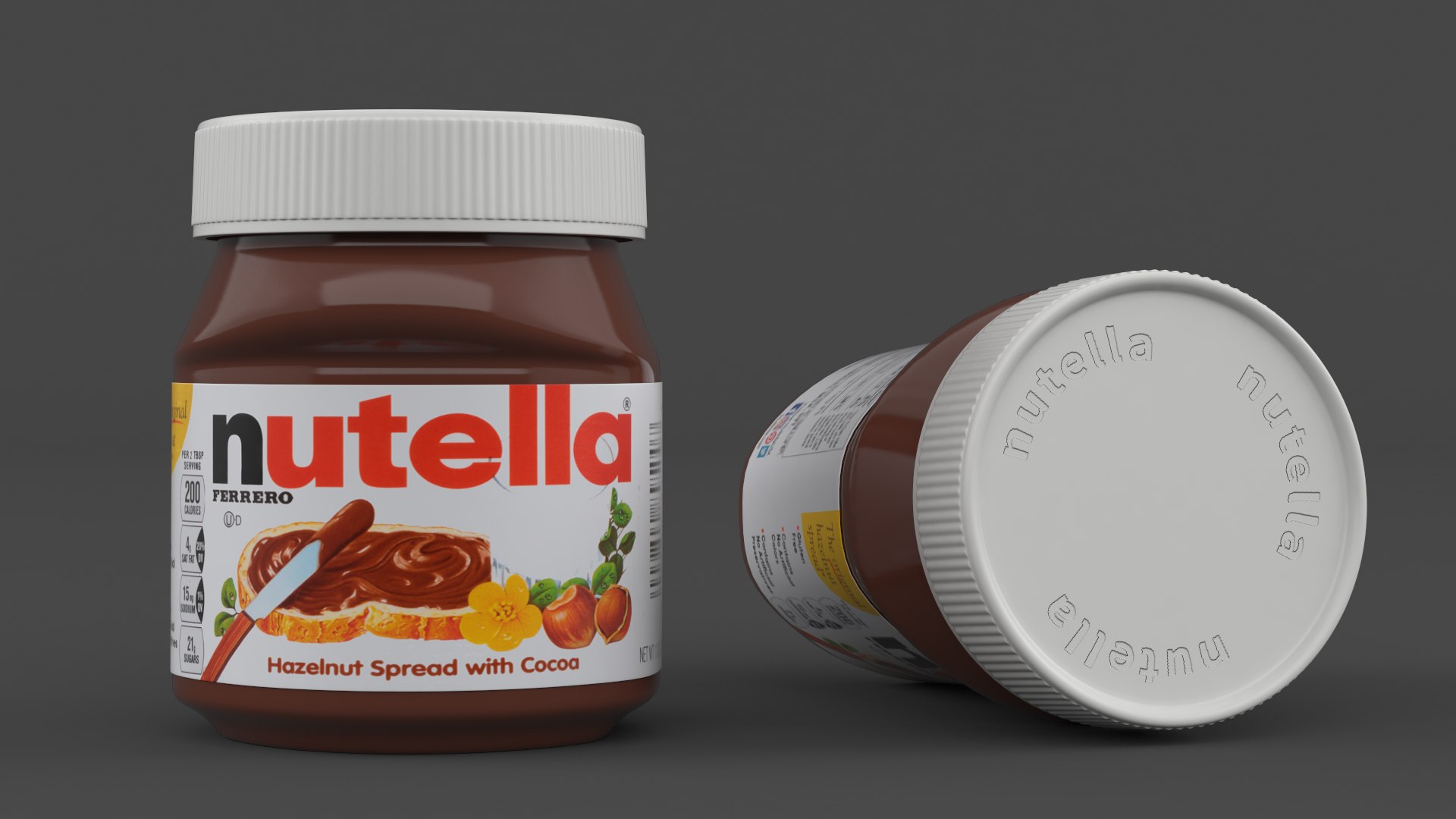 3D Nutella Hazelnut Spread With Cocoa - TurboSquid 2075176