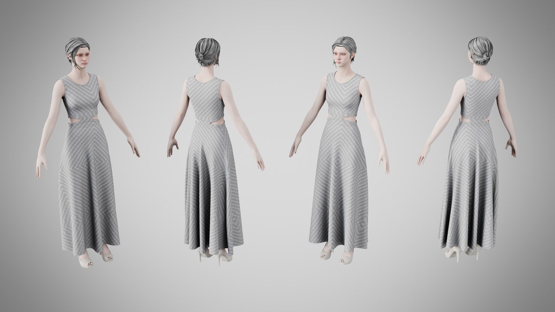 3D Dress 31 Platinum Emboss Weave Model - TurboSquid 2496142