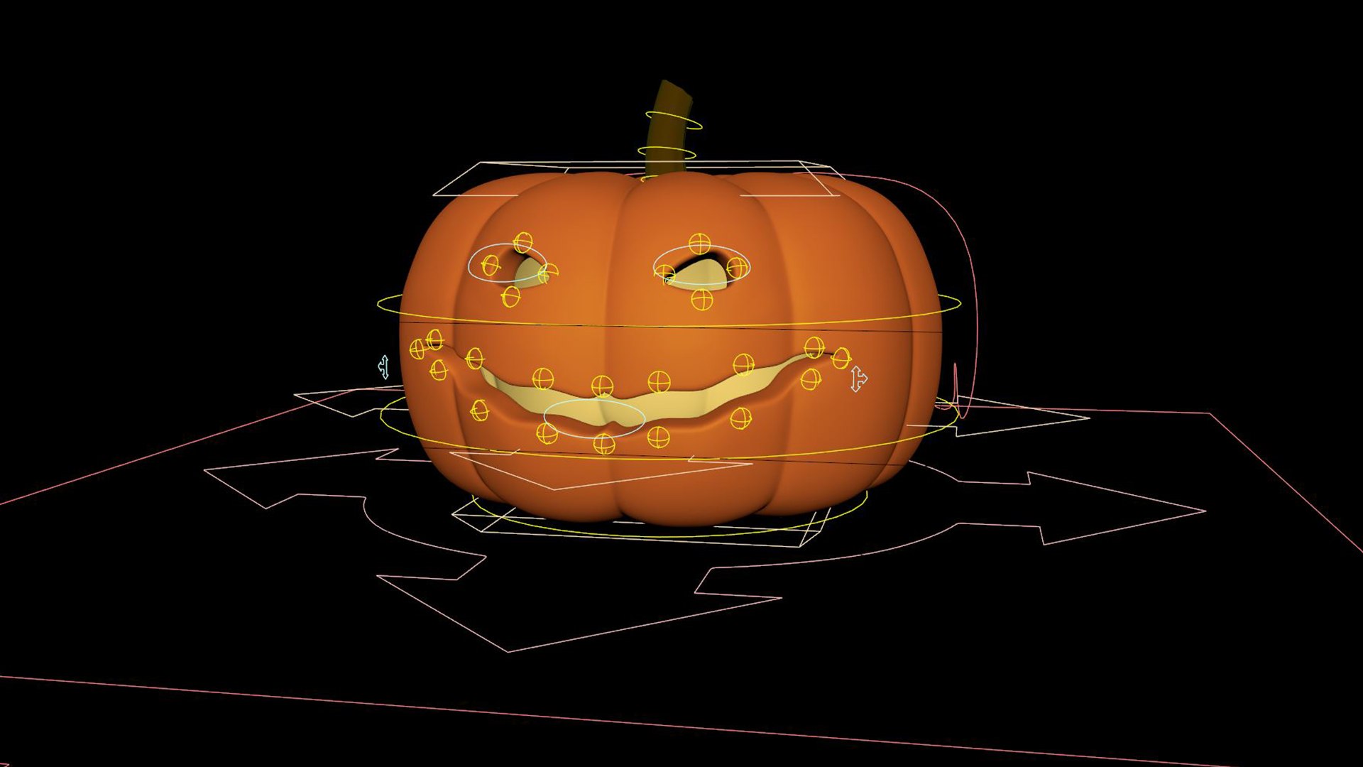 3D Pumpkin Cartoon Rigged - TurboSquid 1964684