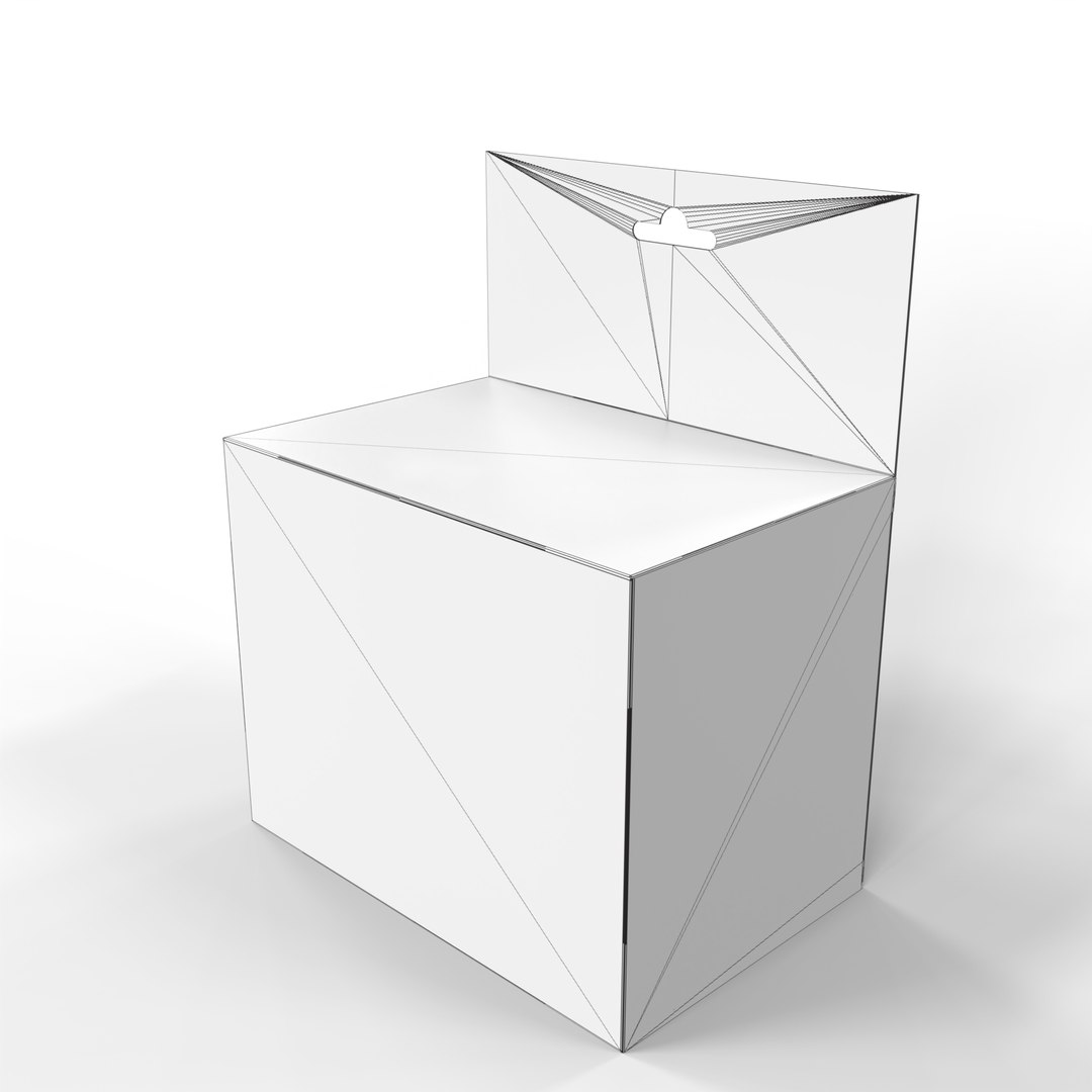 Hanging Display Packaging Box Foldable Locking Flap 3D Model ...
