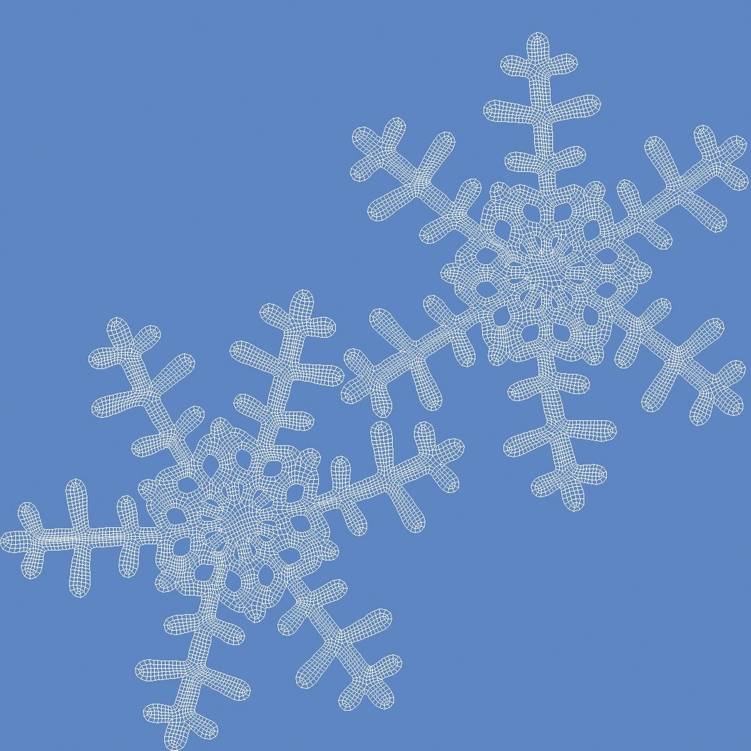 Snow Flake 4 Model - TurboSquid 1719831