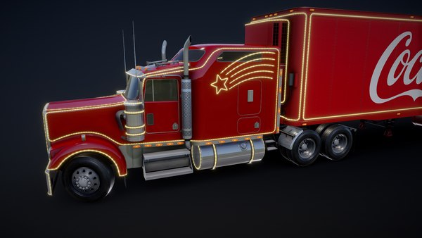 3D Christmas CocaCola semitruck PBR model - TurboSquid 1823444