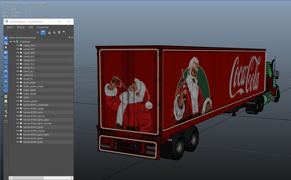 modelo 3d Navidad CocaCola semitruck PBR - TurboSquid 1823444