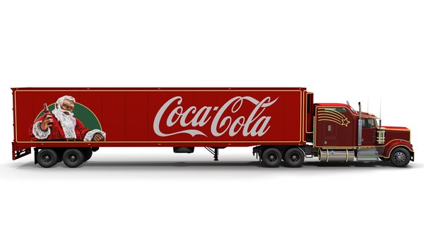 3D Christmas CocaCola semitruck PBR model - TurboSquid 1823444