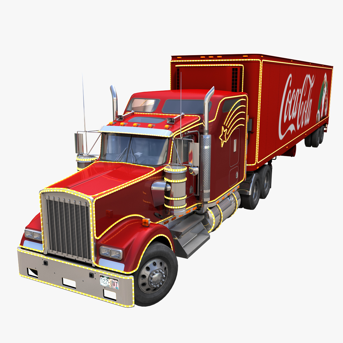 3D Christmas CocaCola semitruck PBR model - TurboSquid 1823444