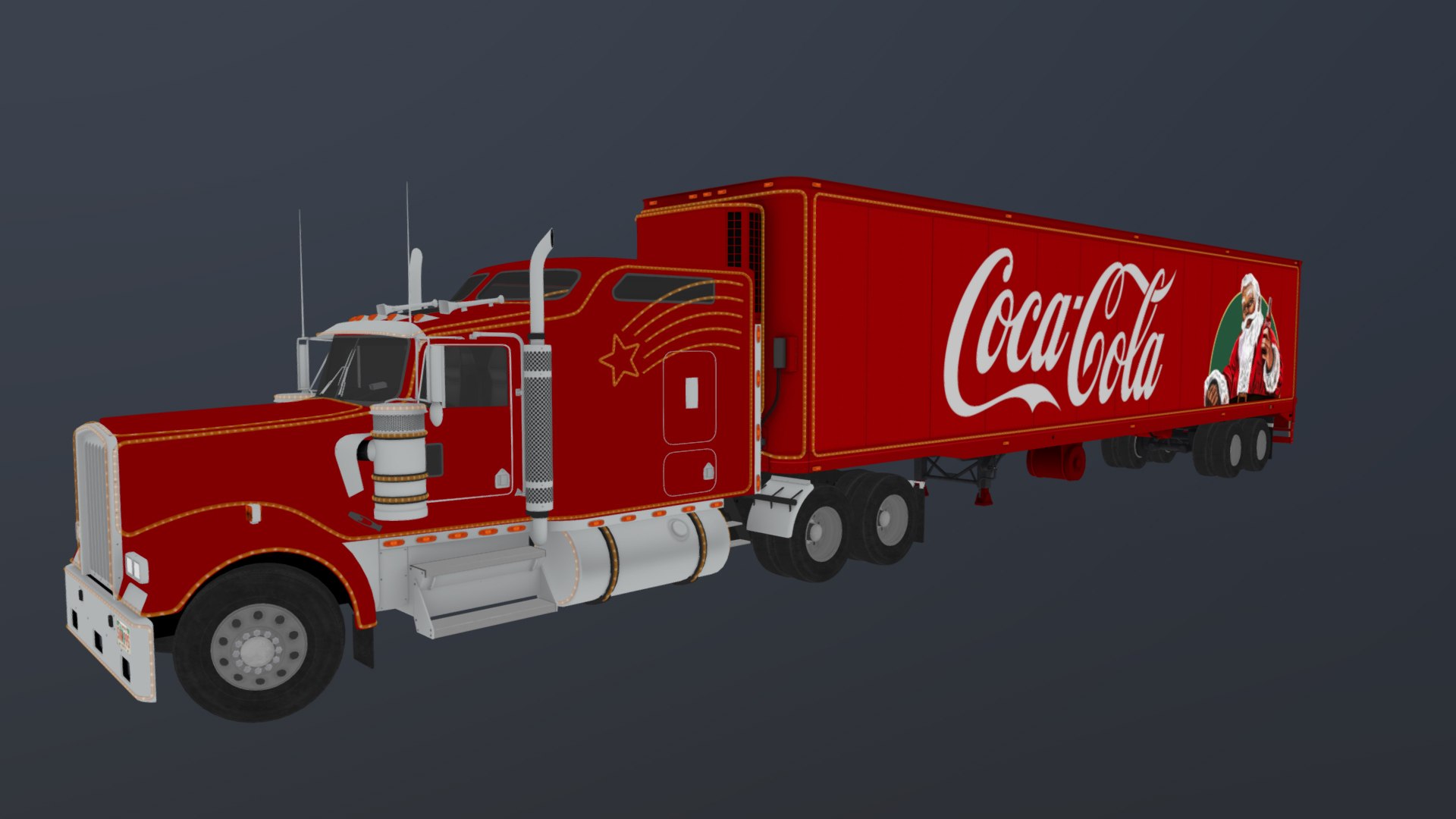 3D Christmas CocaCola Semitruck PBR Model - TurboSquid 1823444