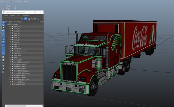 3D Christmas CocaCola semitruck PBR model - TurboSquid 1823444