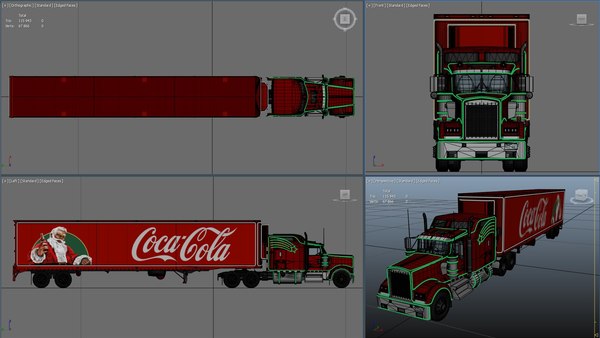 3D Christmas CocaCola semitruck PBR model - TurboSquid 1823444