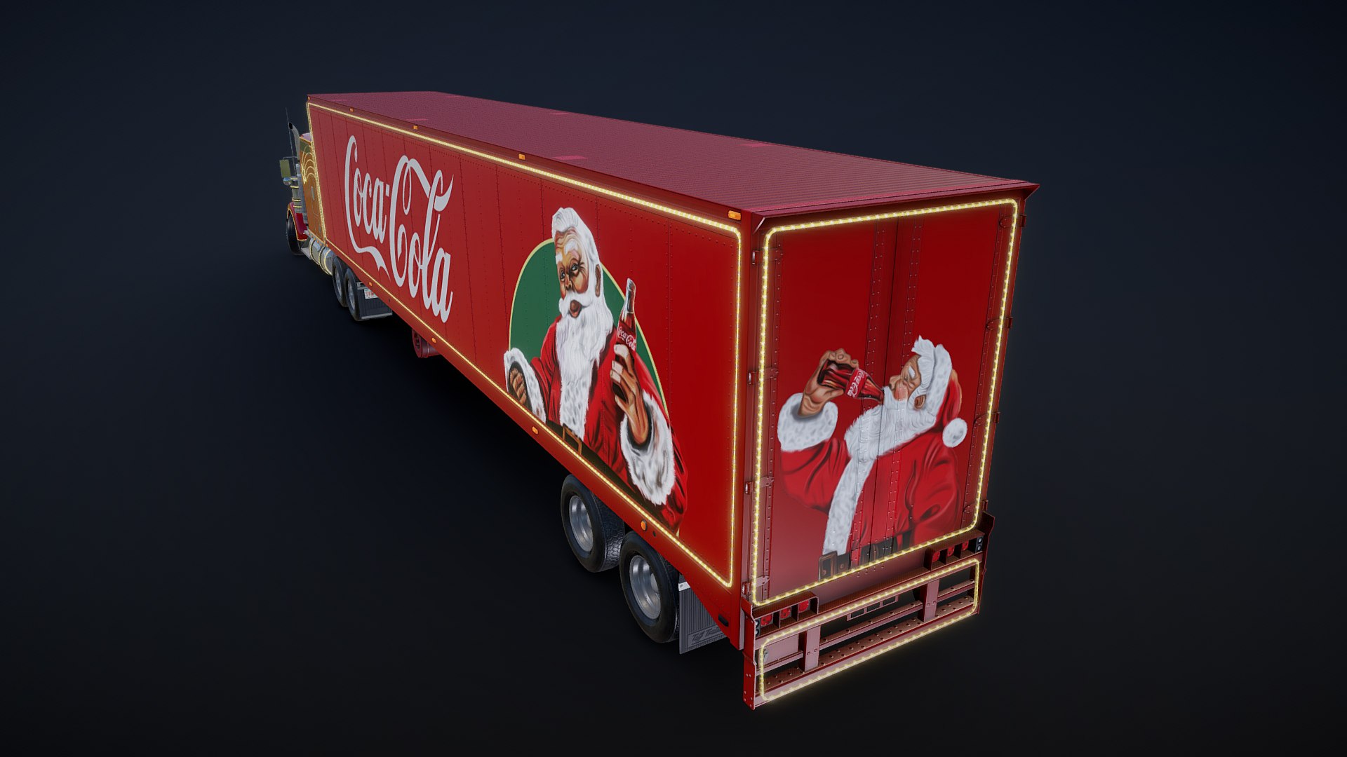 3D Christmas CocaCola Semitruck PBR Model - TurboSquid 1823444