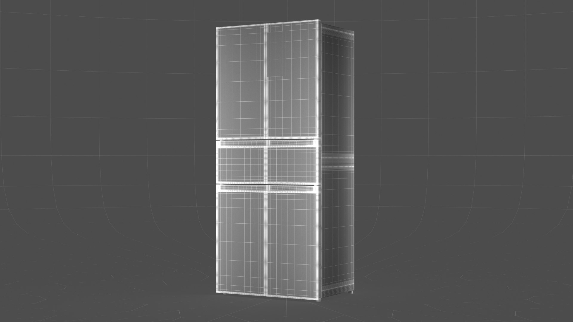 3D Refrigerator 3D Model Double Door High-Quality Realistic Design ...