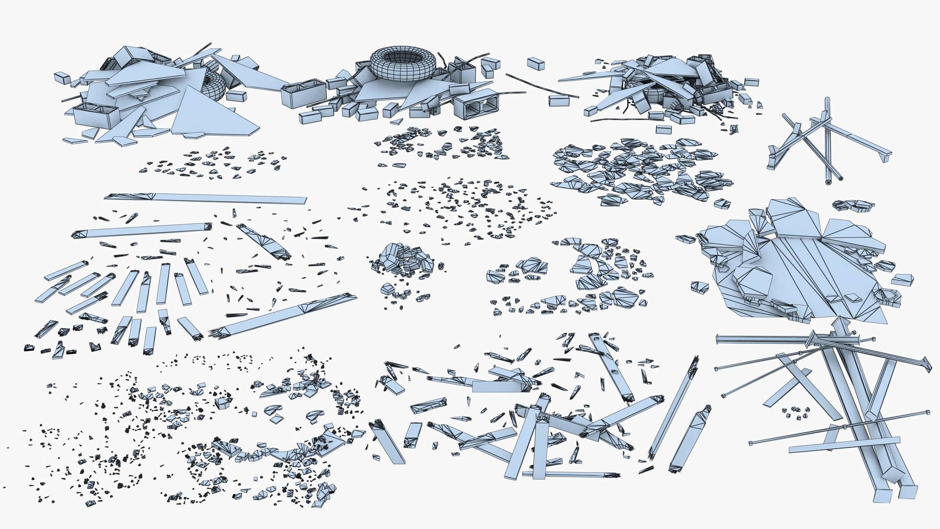 3d Rubble Debris