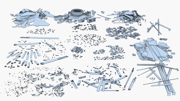 3d rubble debris