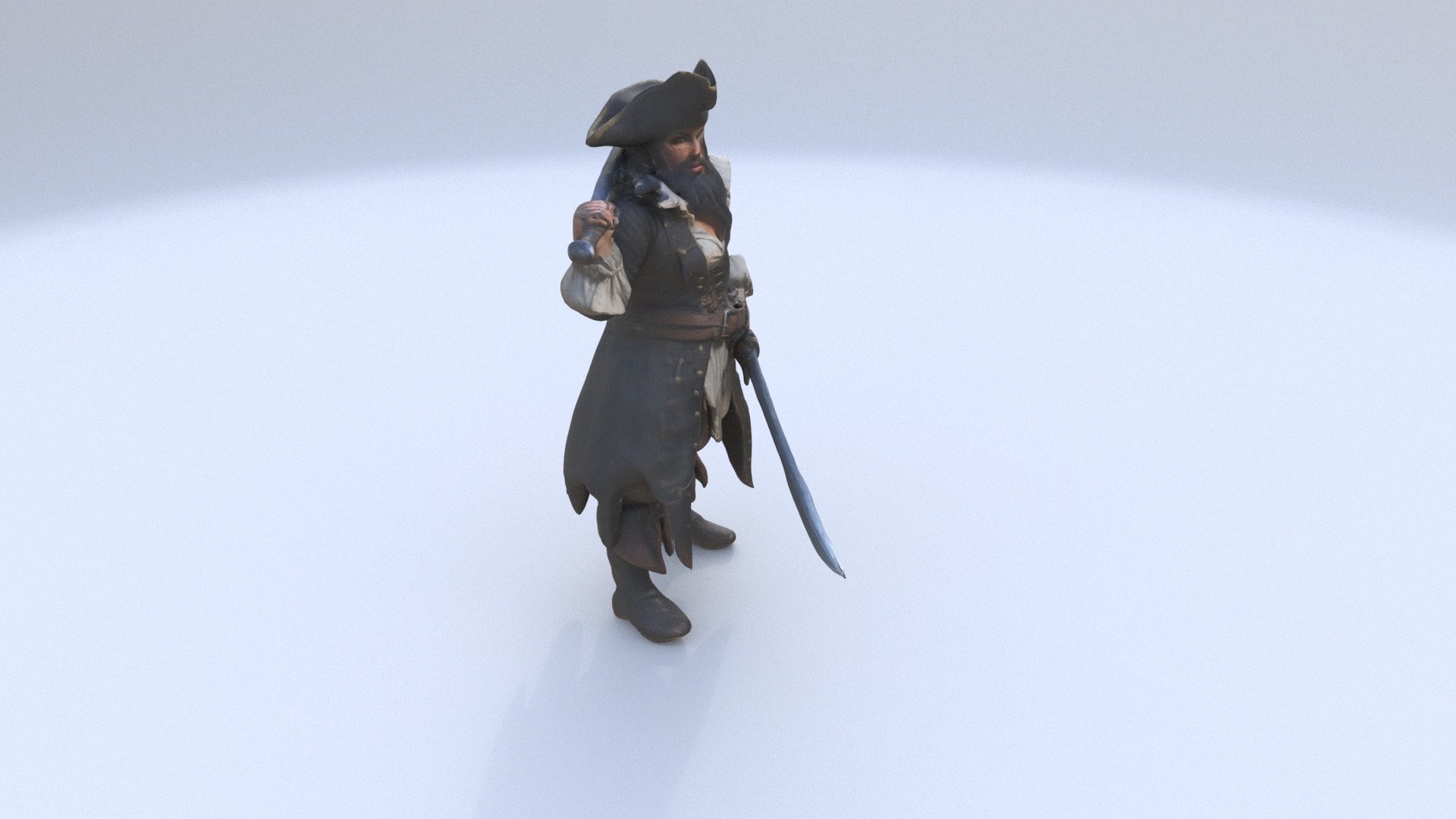 Lady Pirate Blackbeard 3D - TurboSquid 2336773