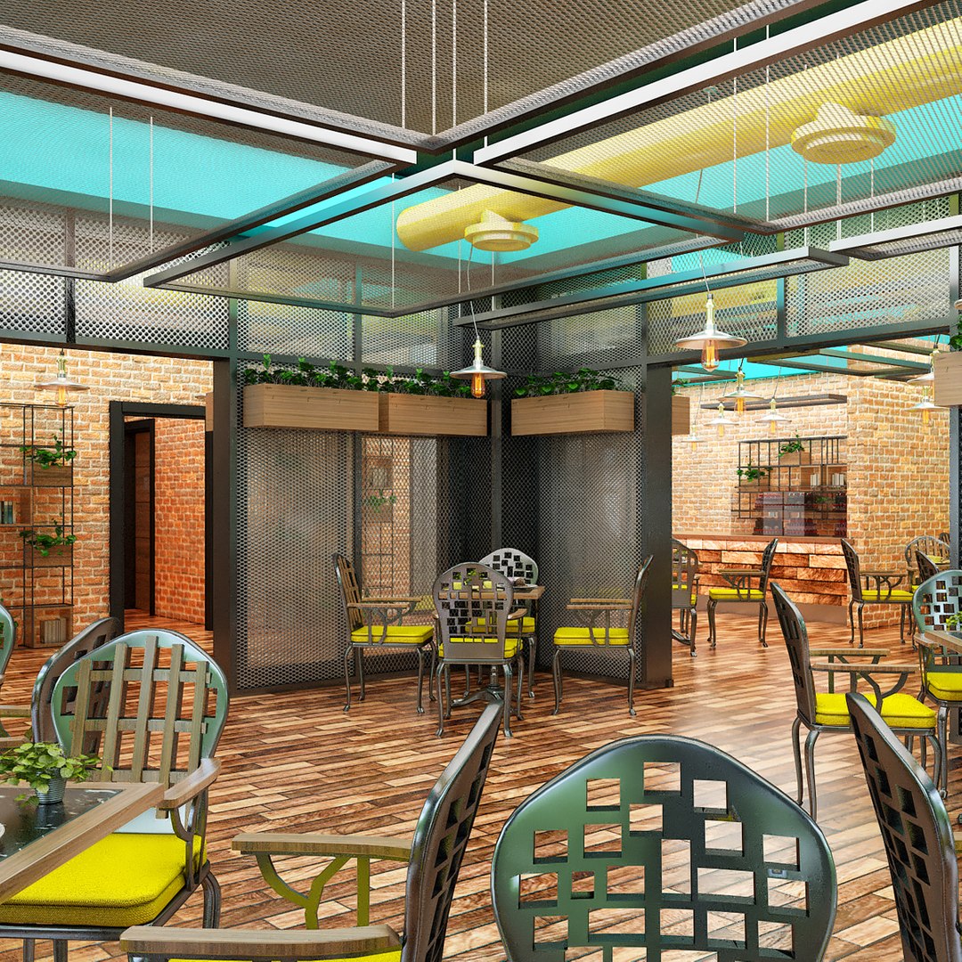 3D Cafe Interior - TurboSquid 1594332