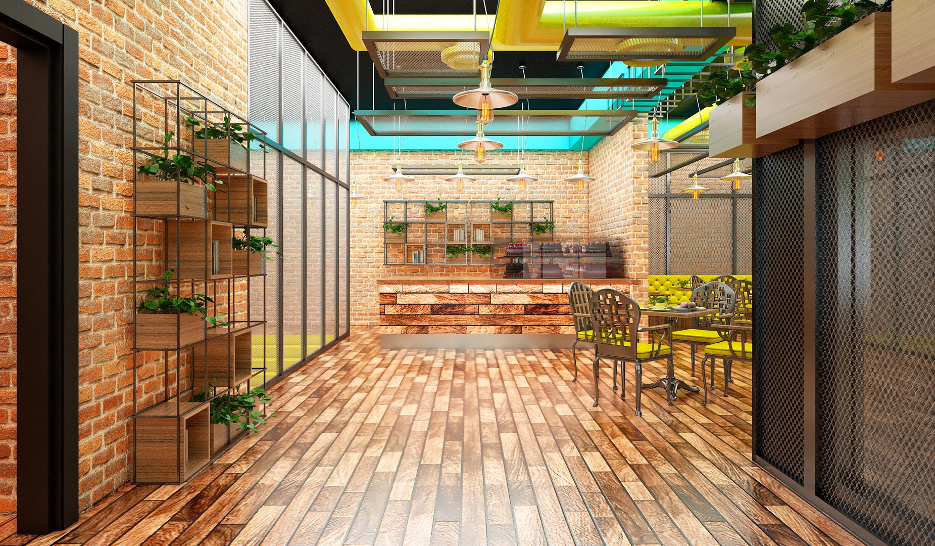 3D Cafe Interior - TurboSquid 1594332