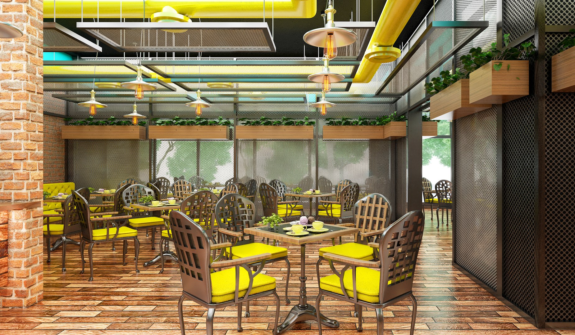 3D Cafe Interior - TurboSquid 1594332