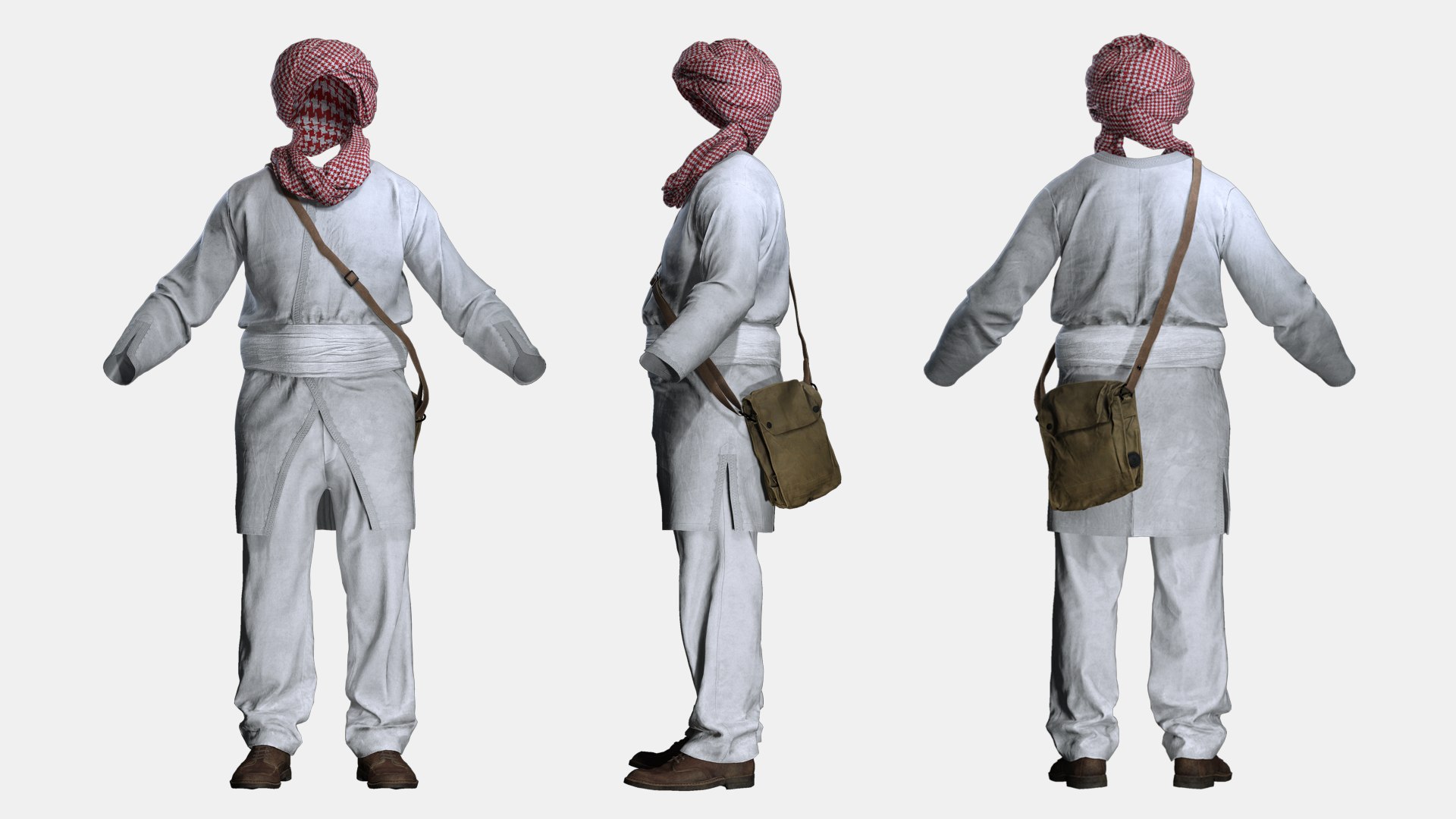 3D Medieval Arab Merchant Traveler Clothing Pack - TurboSquid 2501786