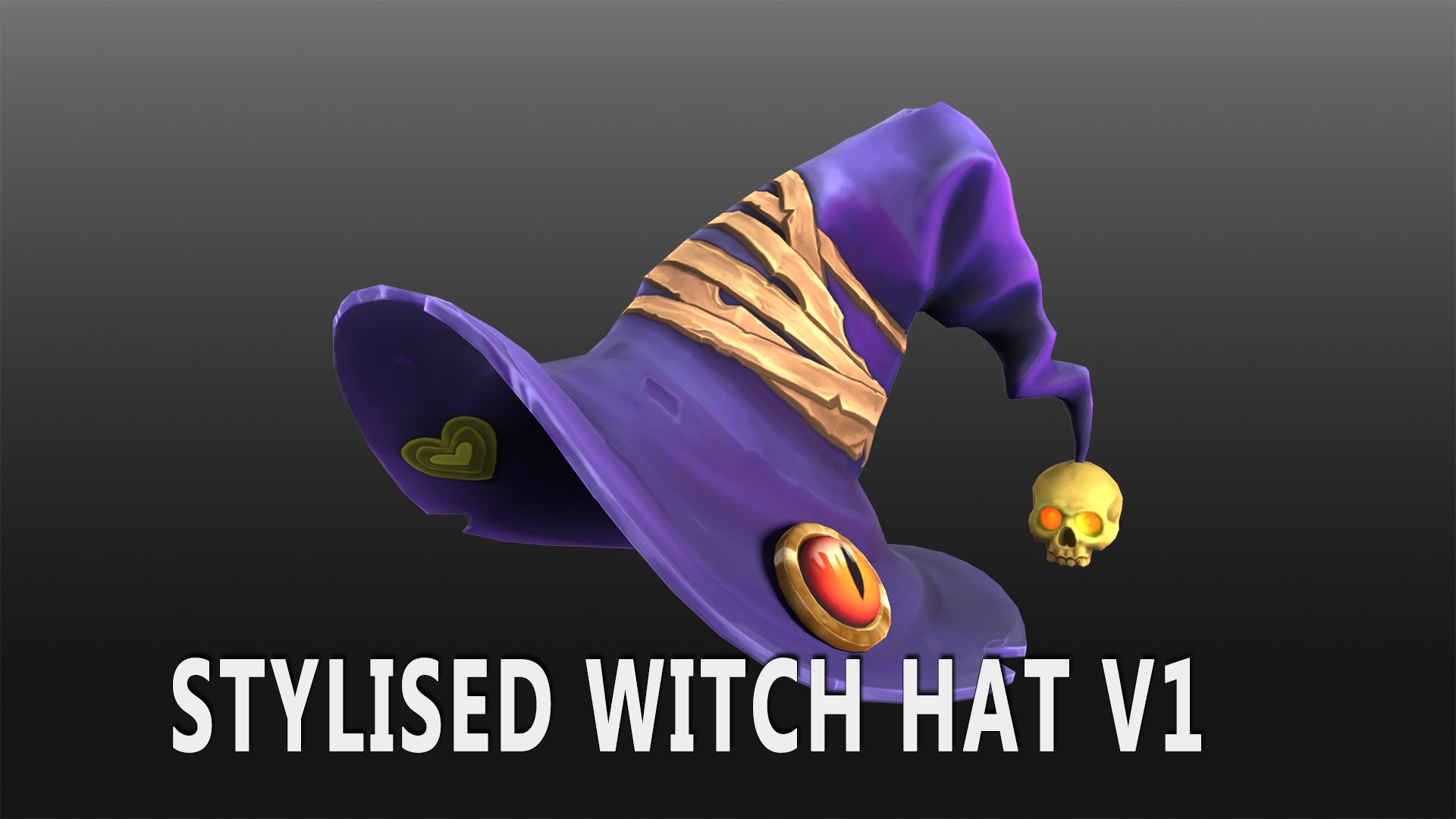 Stylised Witch Hat L Game Ready L Handpainted 3D Model - TurboSquid 2167273