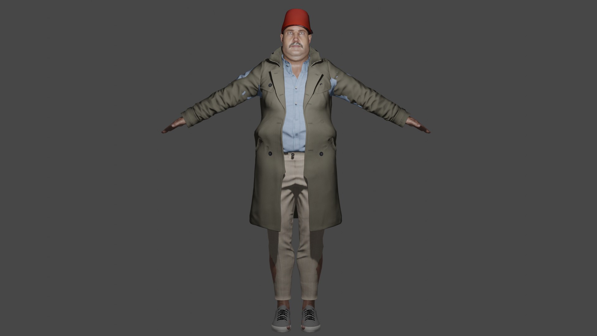 Murat - Authentic Turkish Character Model With Fez Hat And Mustache - High Quality And Game ...