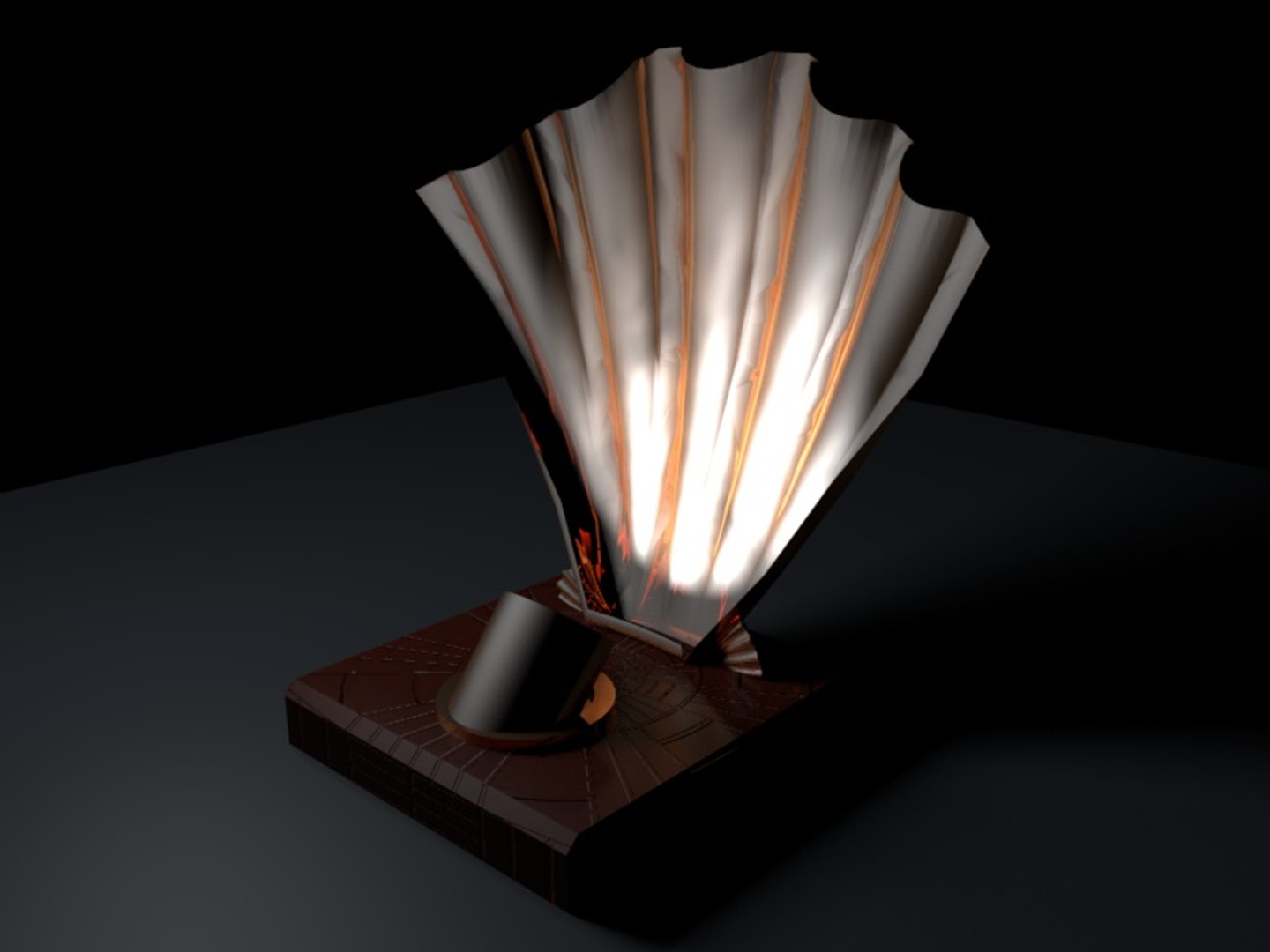 Stage Footlights Shell Shape 3d 3ds