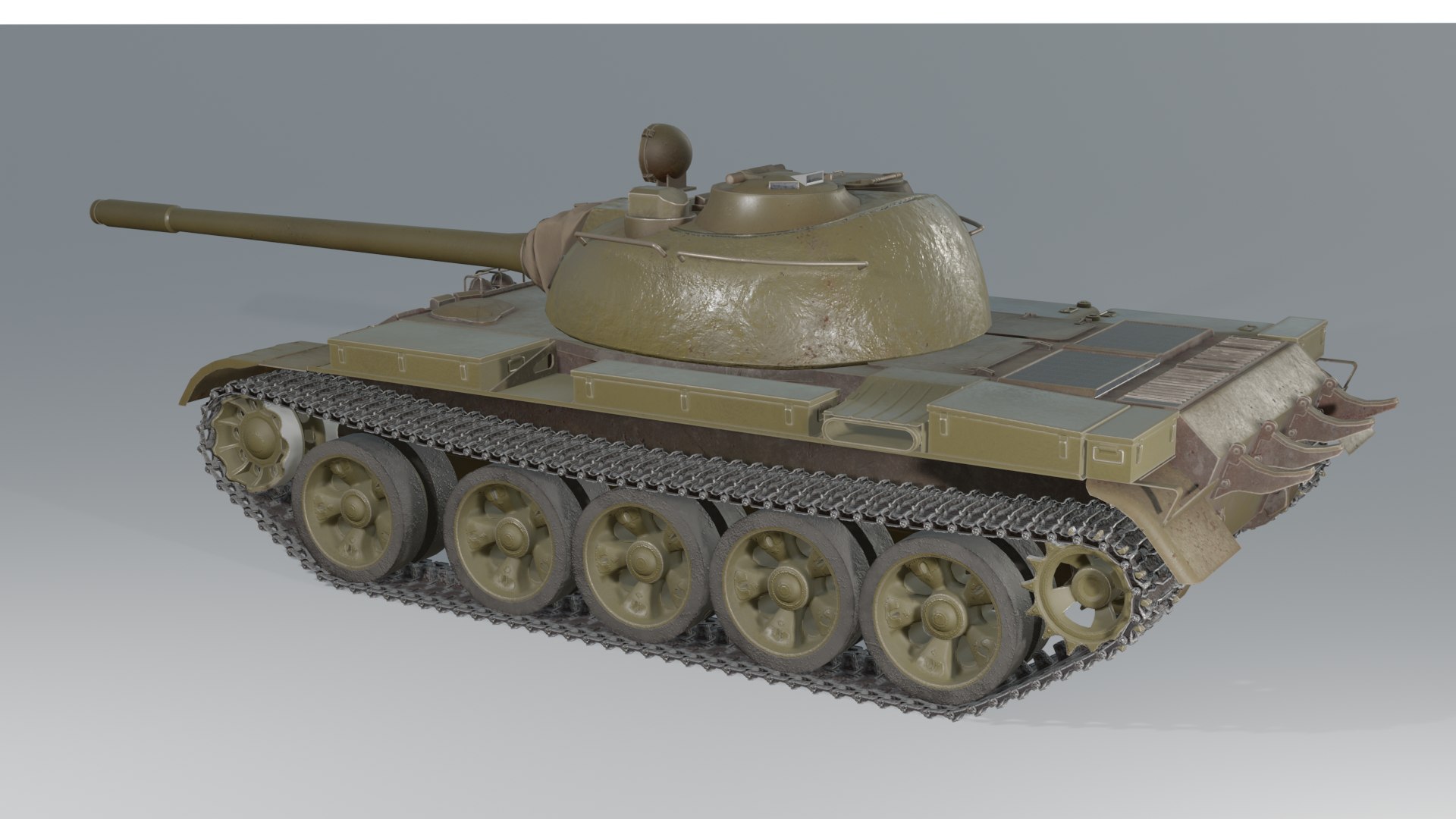 55 Soviet Main Battle Tank T-55A 3D Model - TurboSquid 2144738