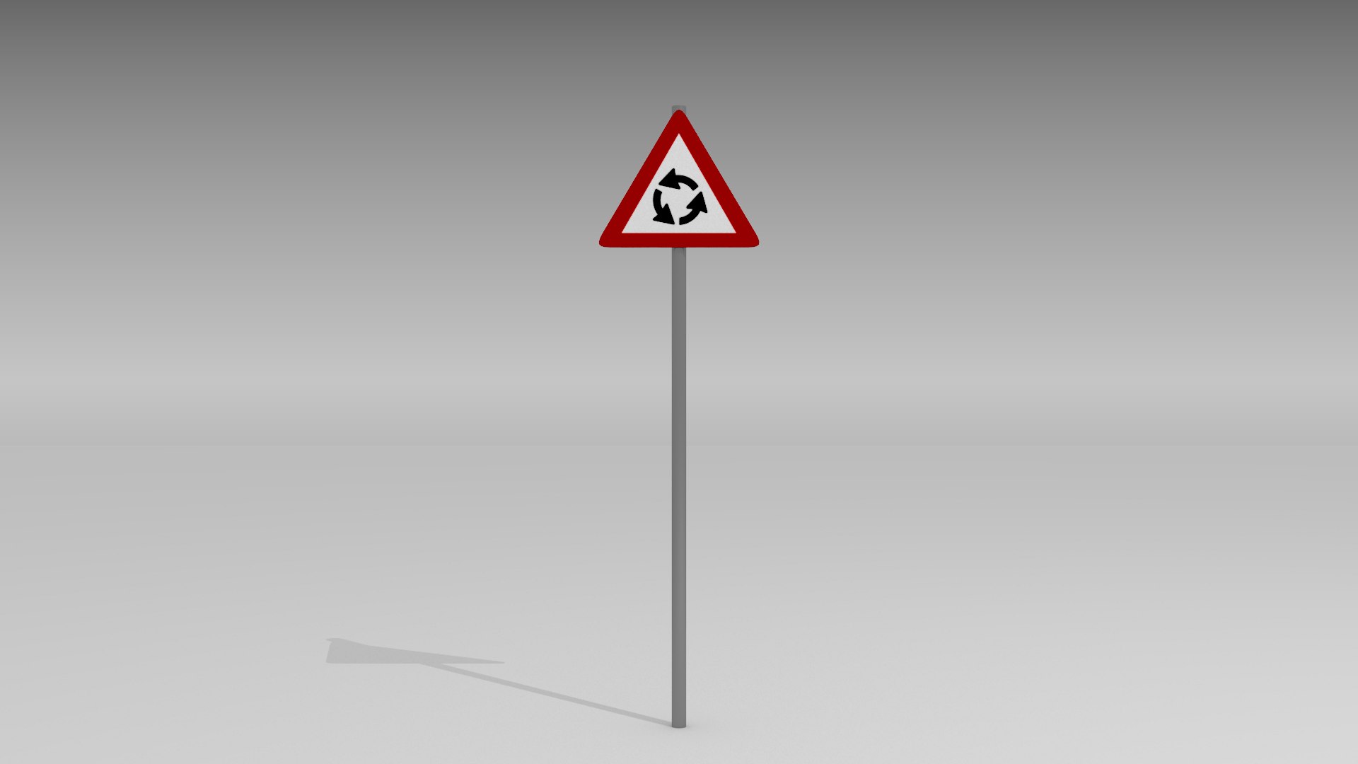 roundabout sign obj