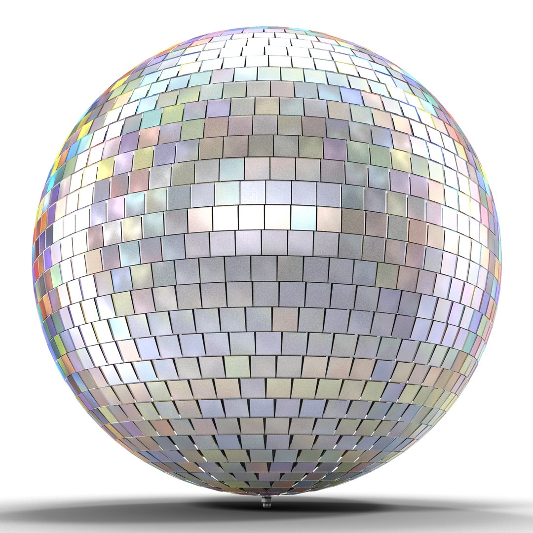 3d Disco Ball Rainbow Model